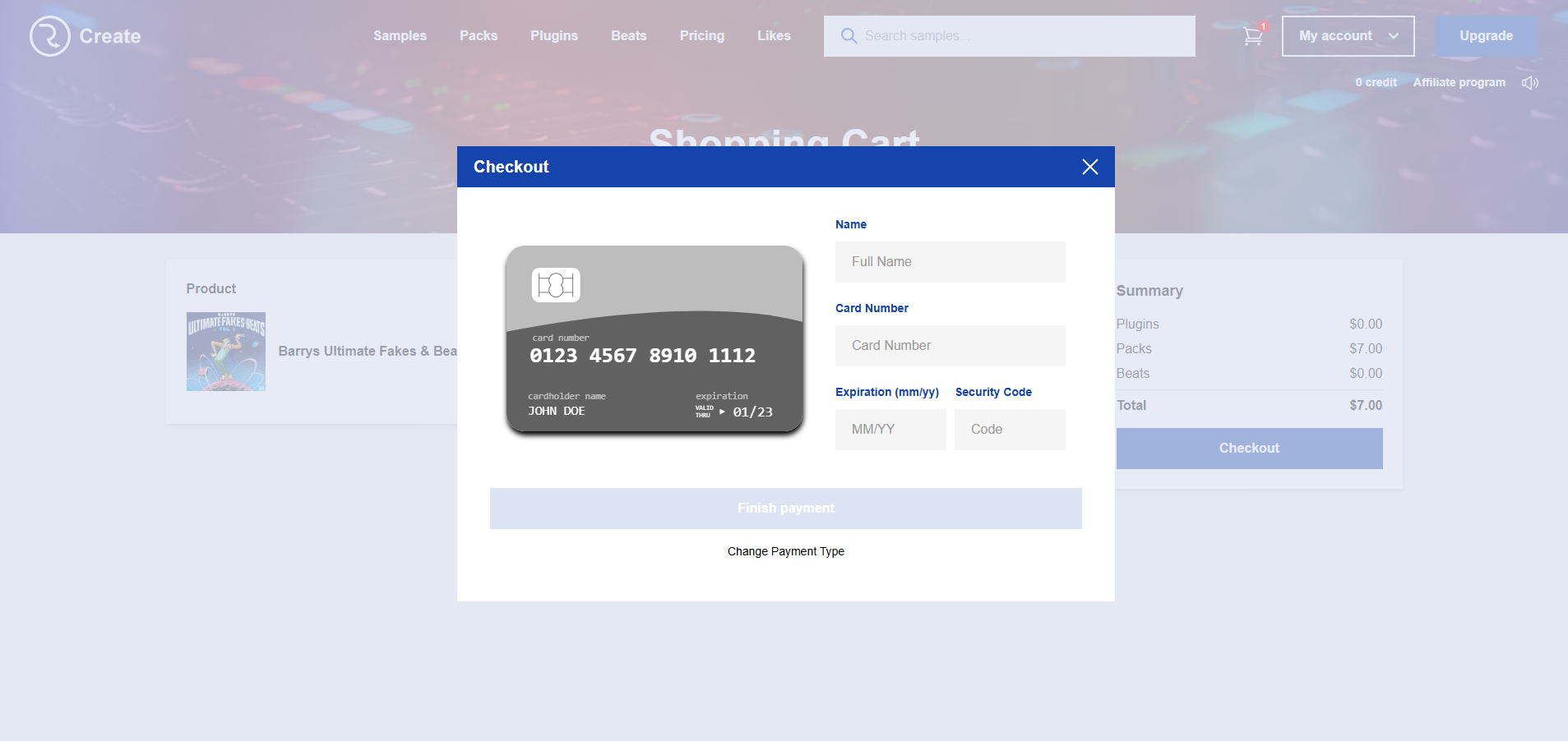 You can purchase full sample packs from RouteNote Create with 'Buy it ...